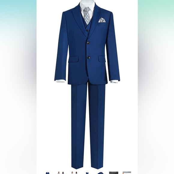 Other | Almighty Magic Boys Suits 5 Pieces Slim Fit Suit Set Nwt | Poshmark